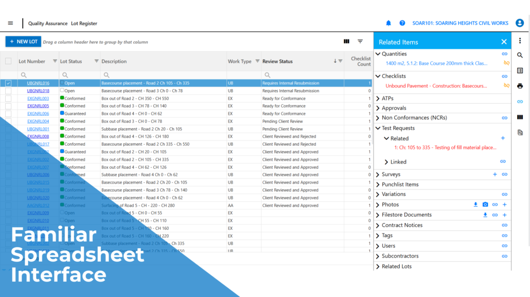 CivilPro - Quality Assurance Software for Civil Construction.